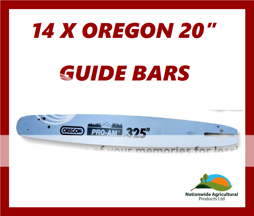 14 x OREGON 20" PRO-AM 325” CHAINSAW GUIDE BARS (200PXBK041) NEW NO ...